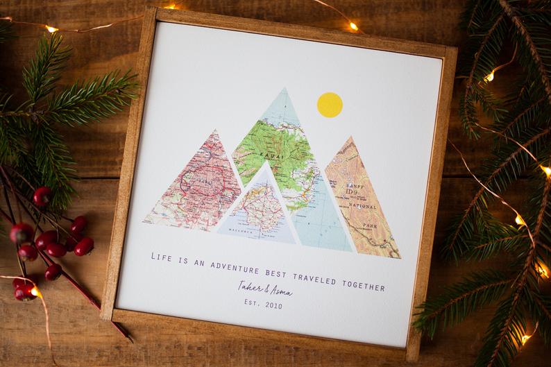This Personalized Map Art Makes a Unique Christmas Gift