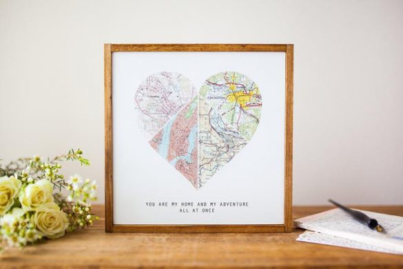 This Personalized Map Art Makes a Unique Christmas Gift