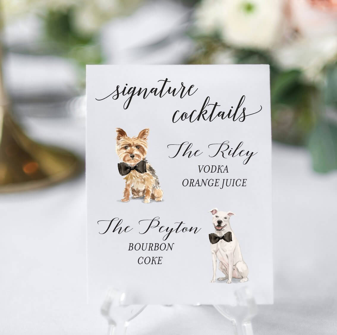 Signature Cocktails Sign: 4 Things Your Bar Menu Needs | Emmaline Bride