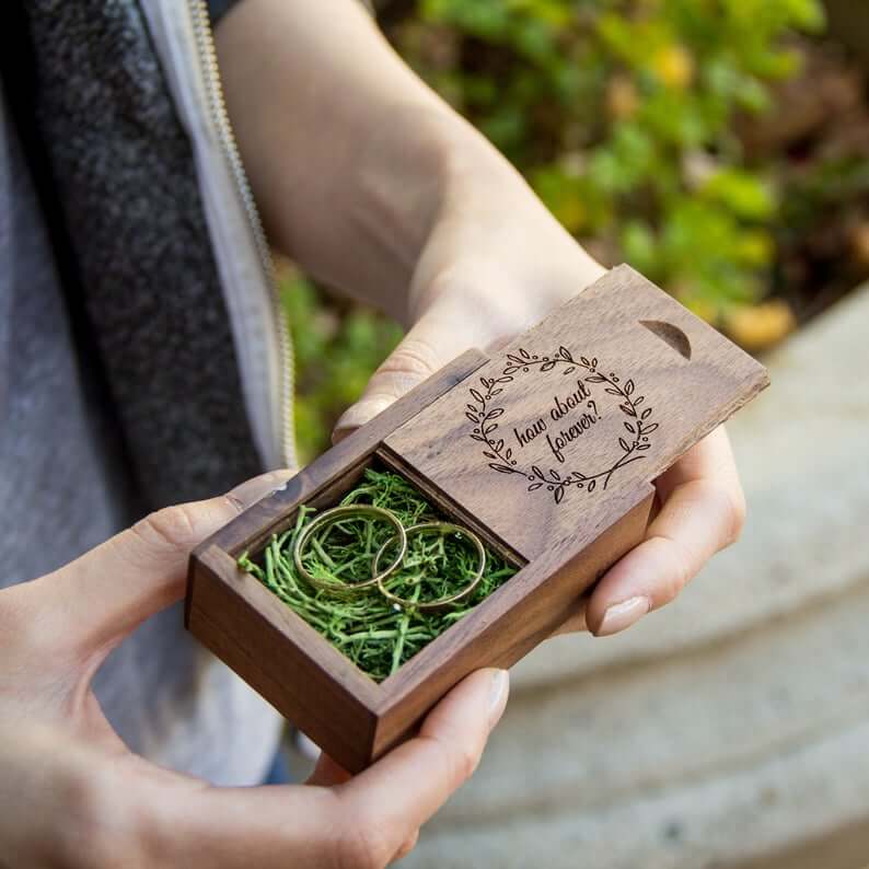 14 Unique Wedding Ring Boxes as a Ring Pillow Alternative