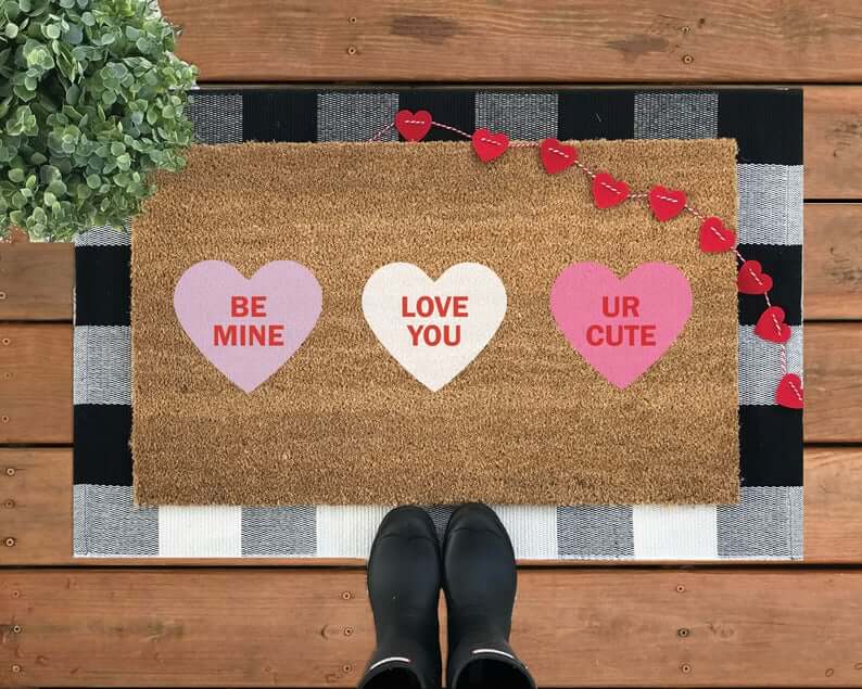 The 17 Cutest Valentine's Day Doormats on Etsy | Emmaline Bride