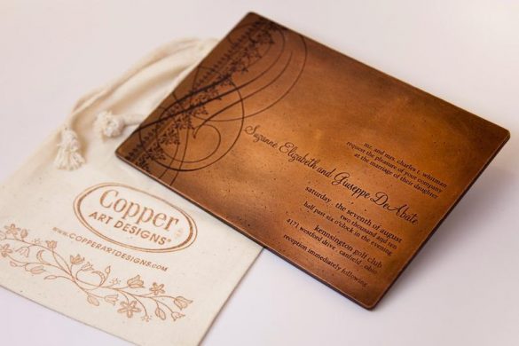 This Copper Wedding Invitation is a 7-Year Gift Idea | Emmaline Bride ...