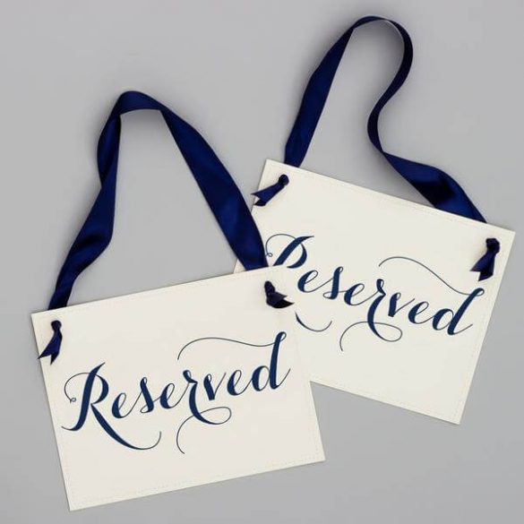 Reserved Wedding Sign for Chairs? -- Planning Advice | Emmaline Bride