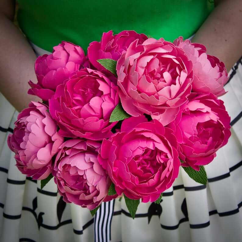 This Peony Paper Bouquet Lasts Forever | Emmaline Bride