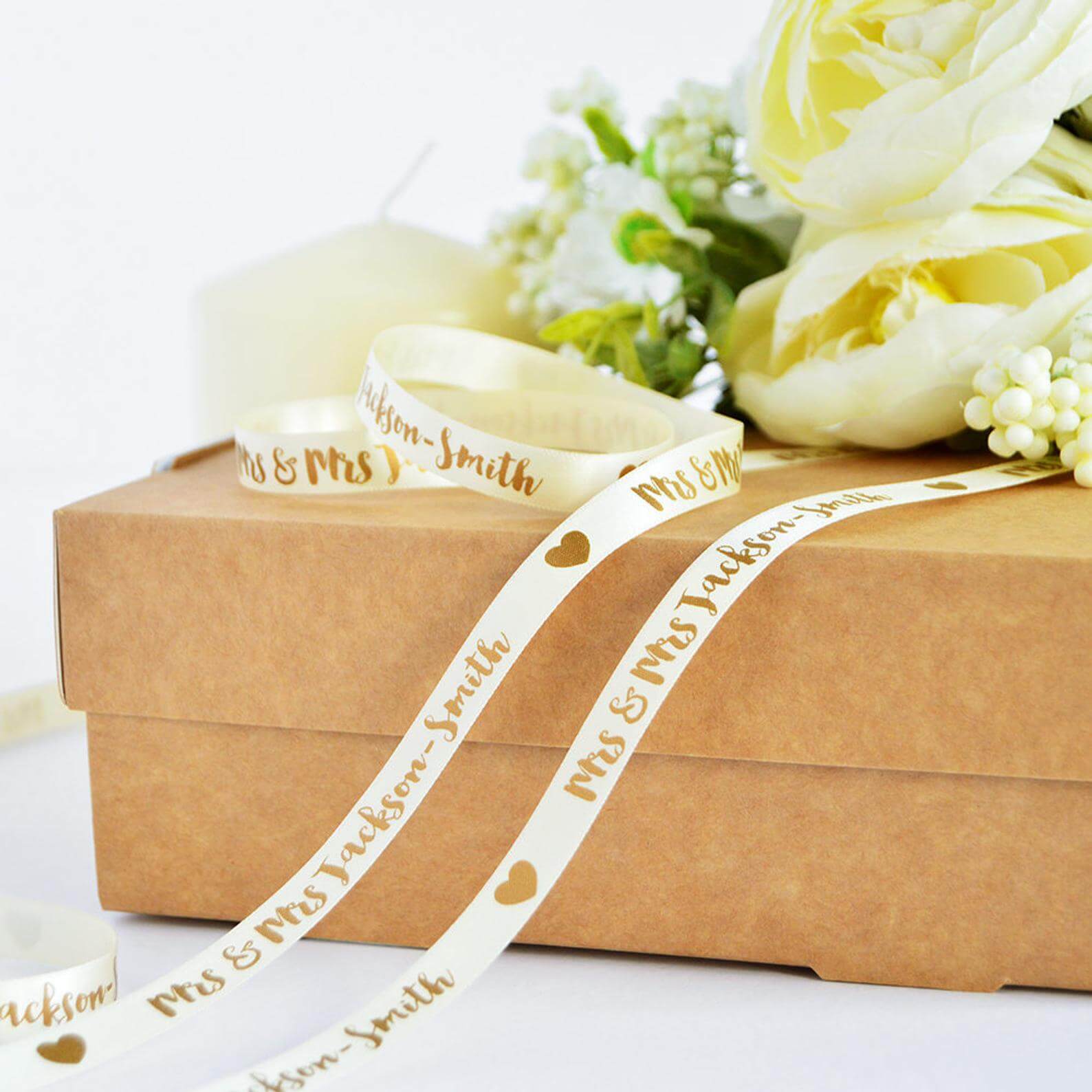 Where to Buy Personalized Ribbon for Wedding Favors | Emmaline Bride