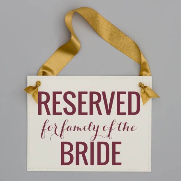 Reserved Wedding Sign for Chairs? -- Planning Advice | Emmaline Bride
