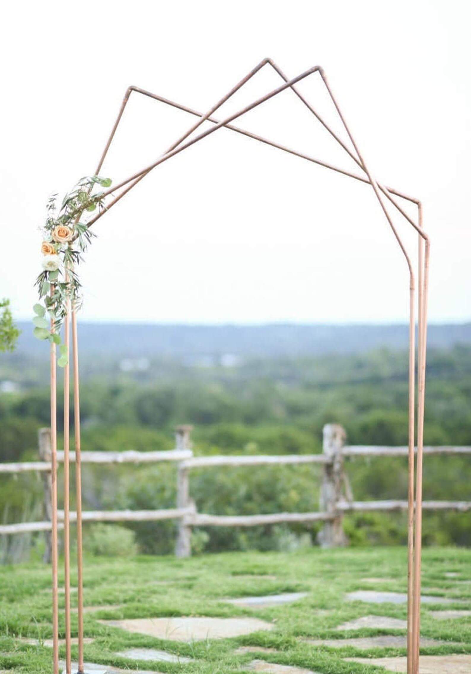 How to Decorate a Copper Wedding Arch | Emmaline Bride