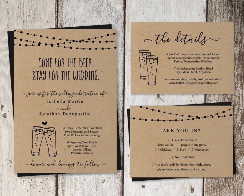 Funny Wedding Invitation Wording Examples (PHOTOS) | Emmaline Bride