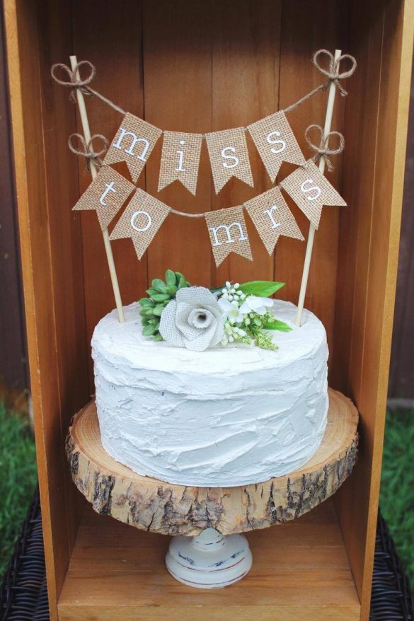 Adorable Miss to Mrs Cake Topper for the Bridal Shower | Emmaline Bride