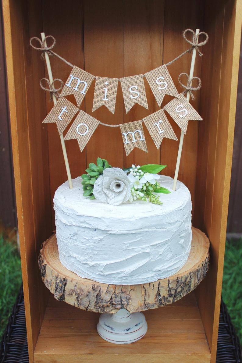 Adorable Miss to Mrs Cake Topper for the Bridal Shower | Emmaline Bride