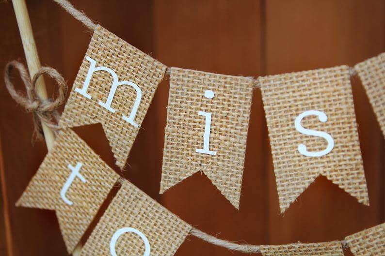 Adorable Miss to Mrs Cake Topper for the Bridal Shower | Emmaline Bride