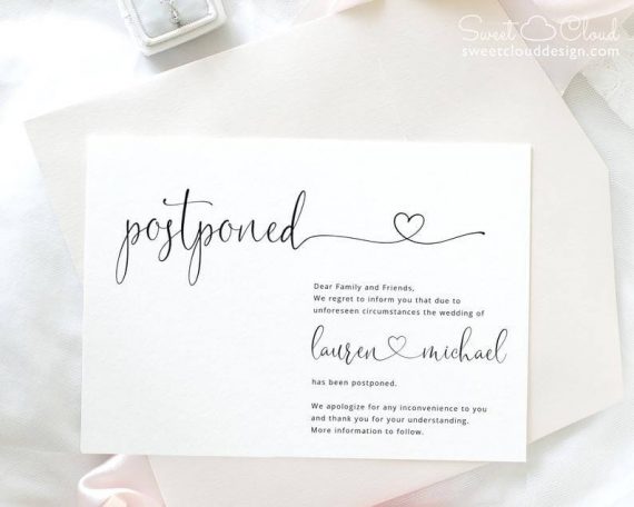 Wedding Postponement Cards? -- Etiquette Advice | Emmaline Bride