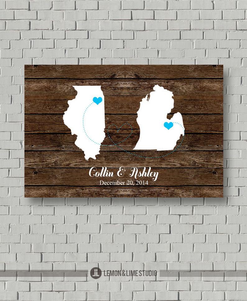 Wedding Map Guest Book: Guests Sign-In to Show Where They're From!