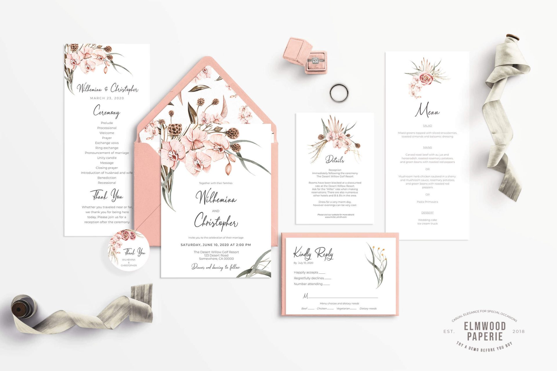 NEW Editable Wedding Invites You Can Print Yourself | Emmaline Bride
