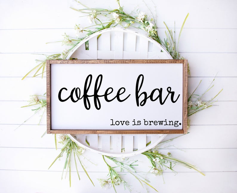 How to Make a Farmhouse Coffee Bar at Your Wedding | Emmaline Bride