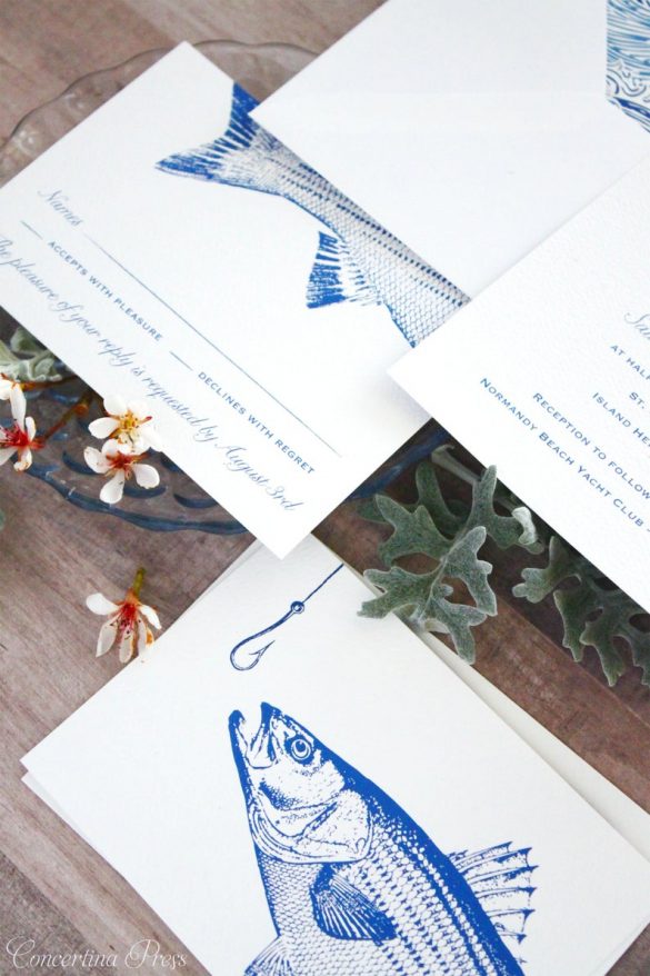 Fishing Wedding Invitation for Couples Who Love to Fish | Emmaline Bride
