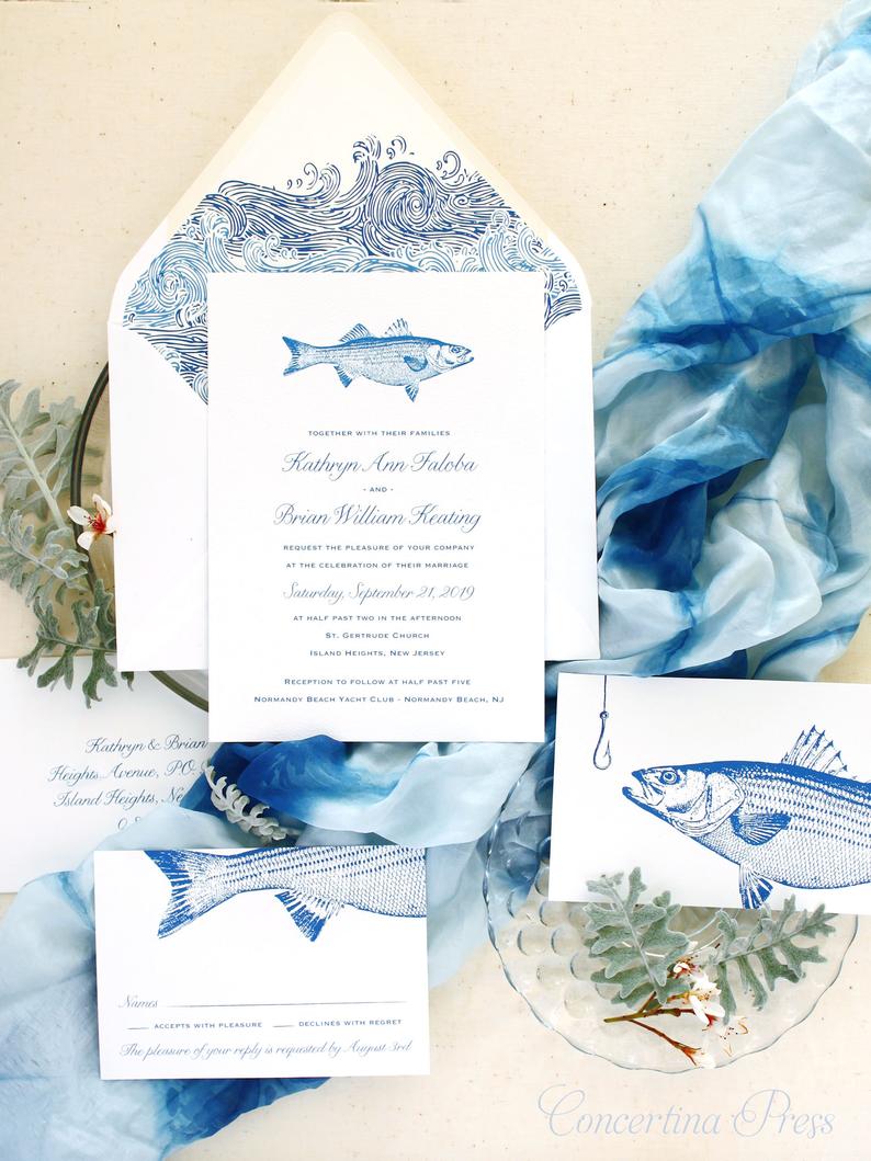Fishing Wedding Invitation for Couples Who Love to Fish | Emmaline Bride
