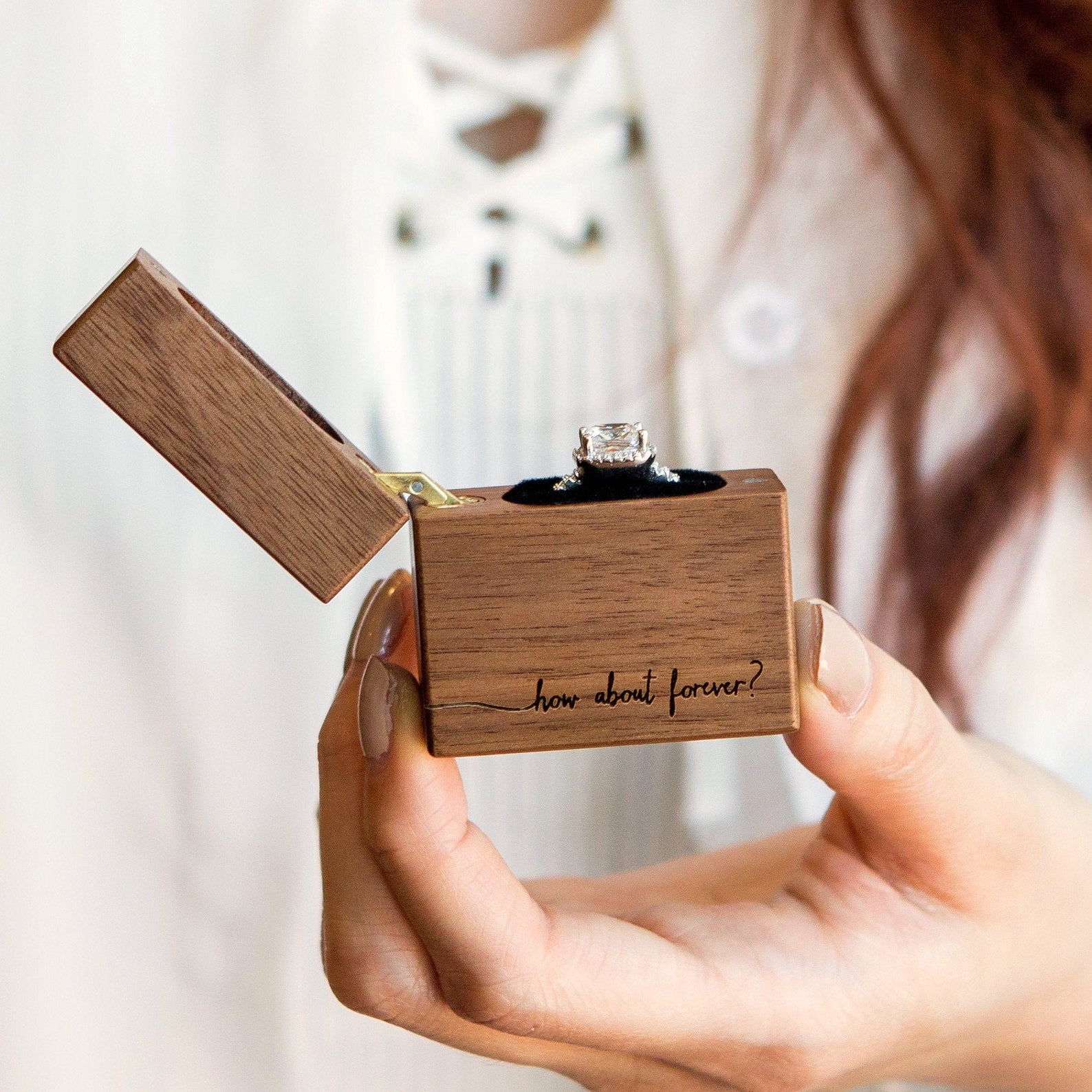 Ring Box for Proposal: "How About Forever?" | Emmaline Bride