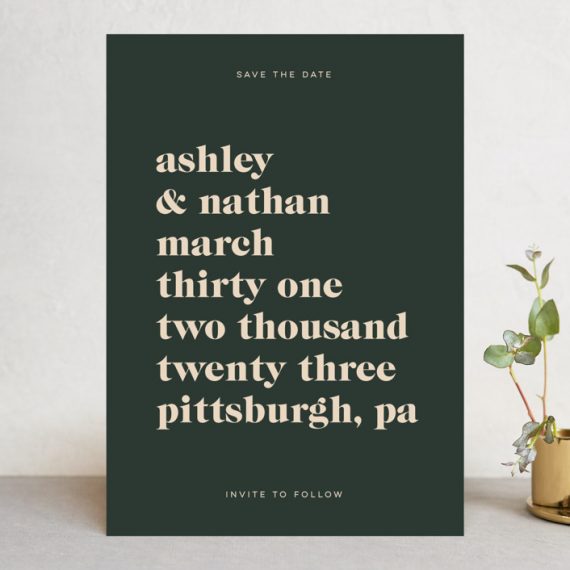 Where to Buy Non Photo Save the Date Cards | Emmaline Bride