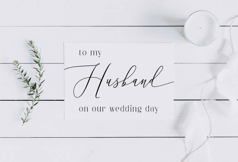 Bride to Groom Cards: 20 Cute + Funny Cards for Groom on Wedding Day