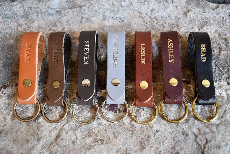 Top 10 Leather Keychain Gifts for Him or Her -- Personalized + Handmade!