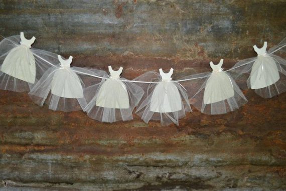 The CUTEST Wedding Dress Banner for Bridal Showers | Emmaline Bride