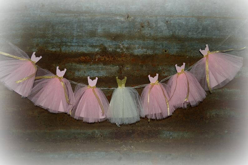 The CUTEST Wedding Dress Banner for Bridal Showers | Emmaline Bride