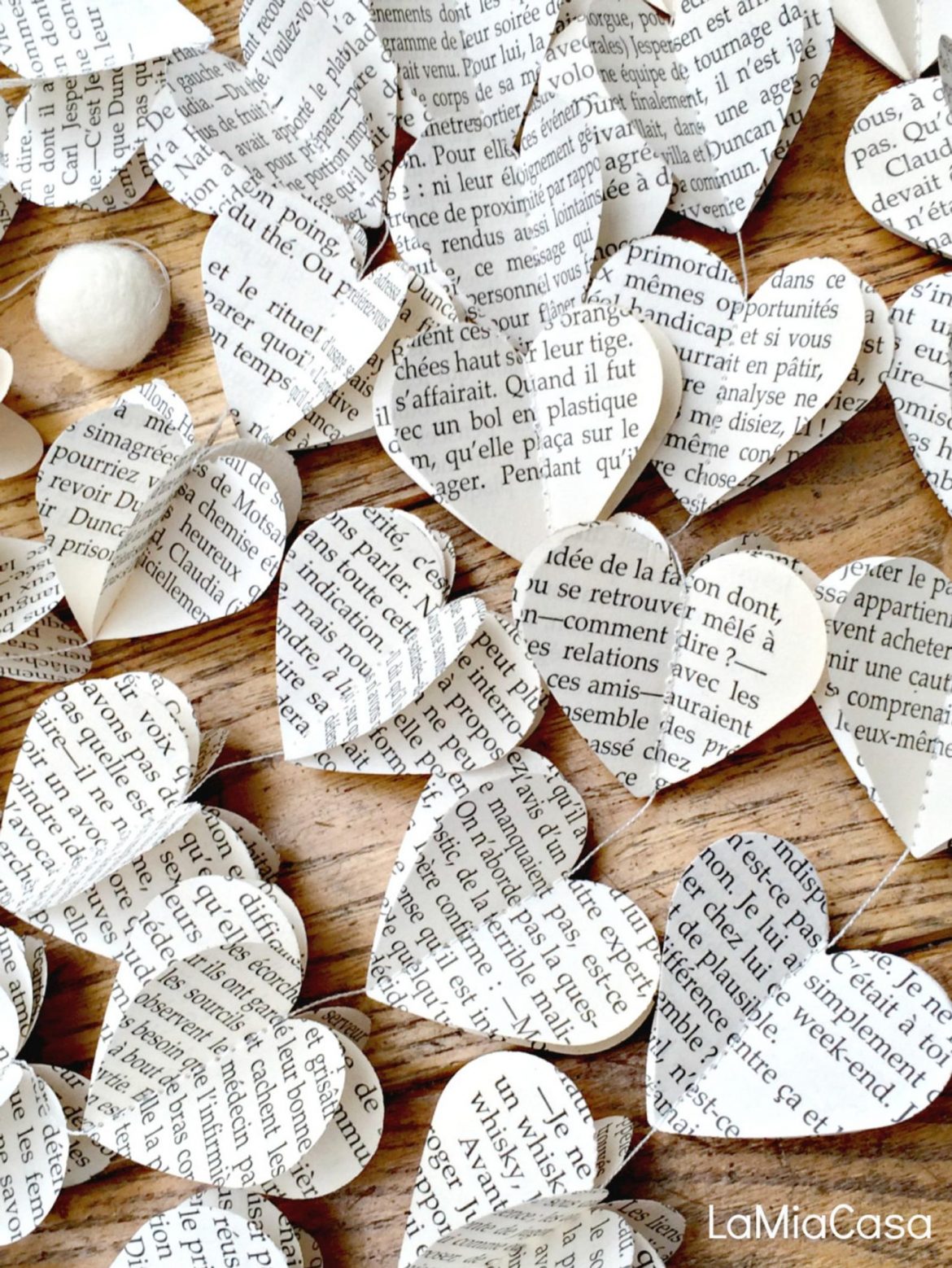 Rustic Heart Garland -- HANDMADE-A-DAY | Emmaline Bride Wedding Blog