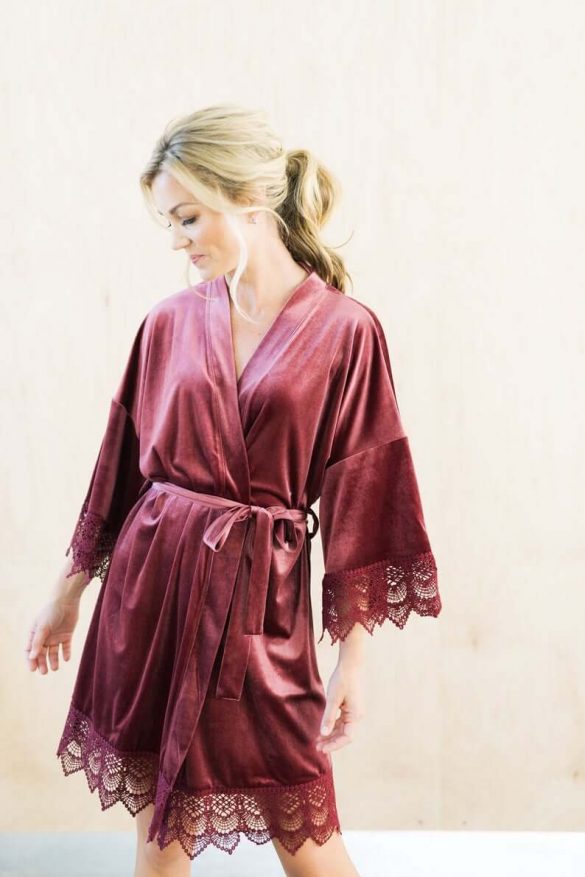 Velvet Bridesmaid Robes for Fall Weddings | Emmaline Bride Wedding Blog