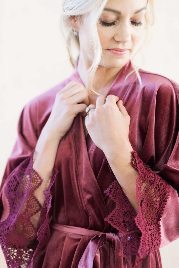 Velvet Bridesmaid Robes for Fall Weddings | Emmaline Bride Wedding Blog