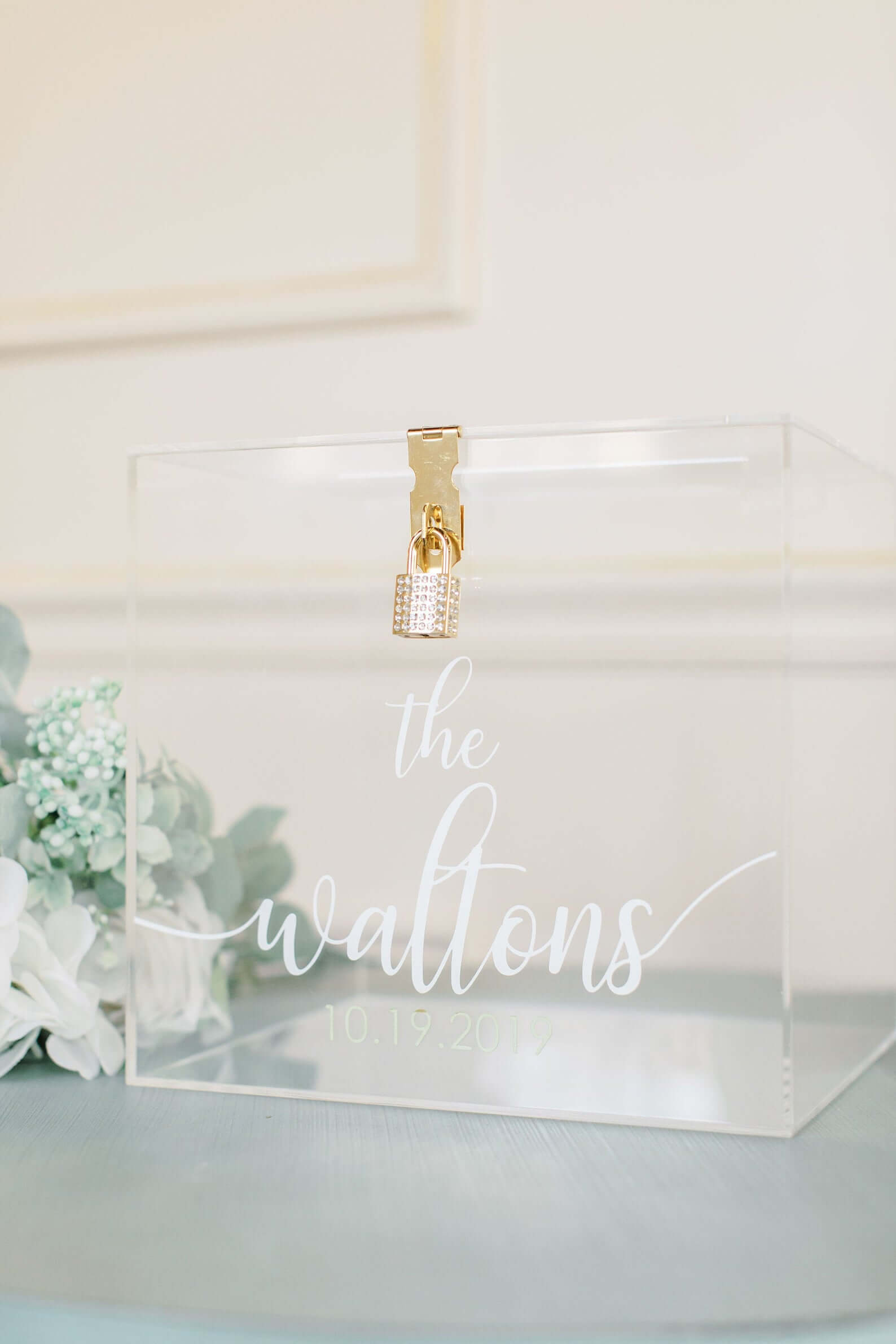 Wedding Card Box with Lock and Key -- That Looks Stylish + Cute!