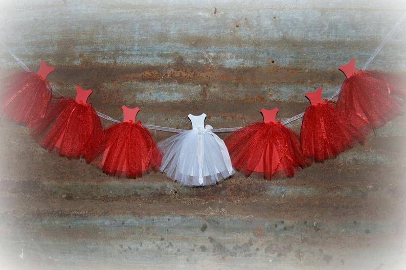 The CUTEST Wedding Dress Banner for Bridal Showers | Emmaline Bride