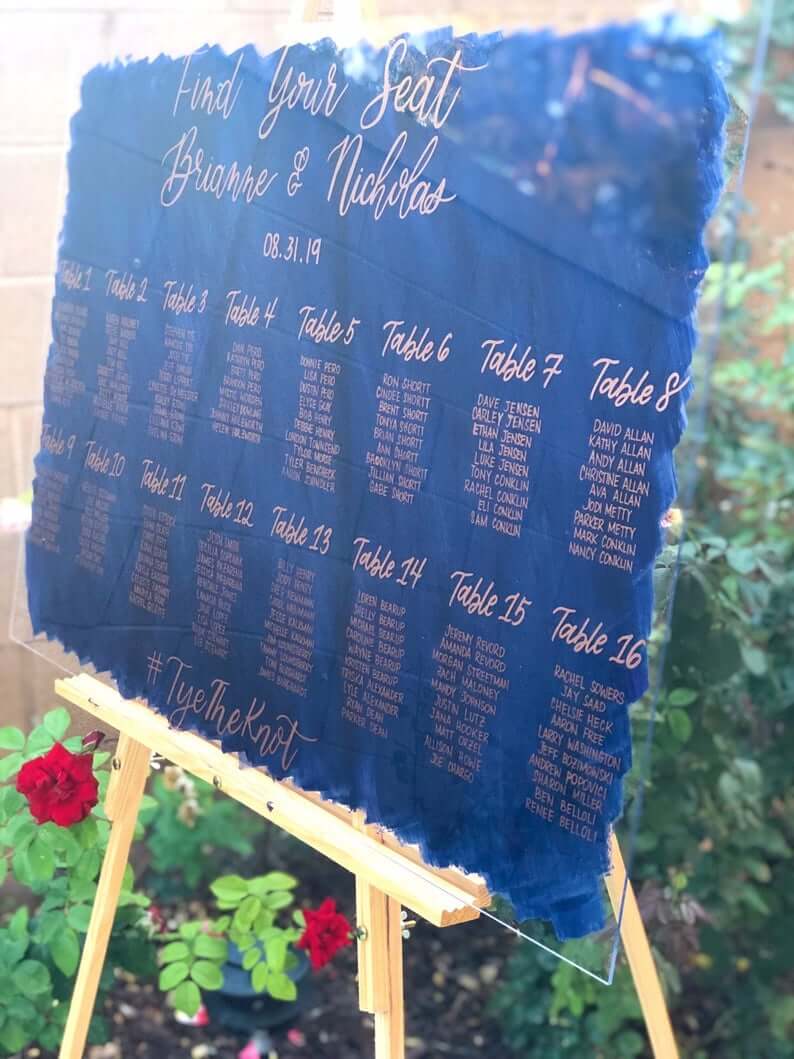 Hand-Lettered Painted Acrylic Wedding Signs? | Emmaline Bride