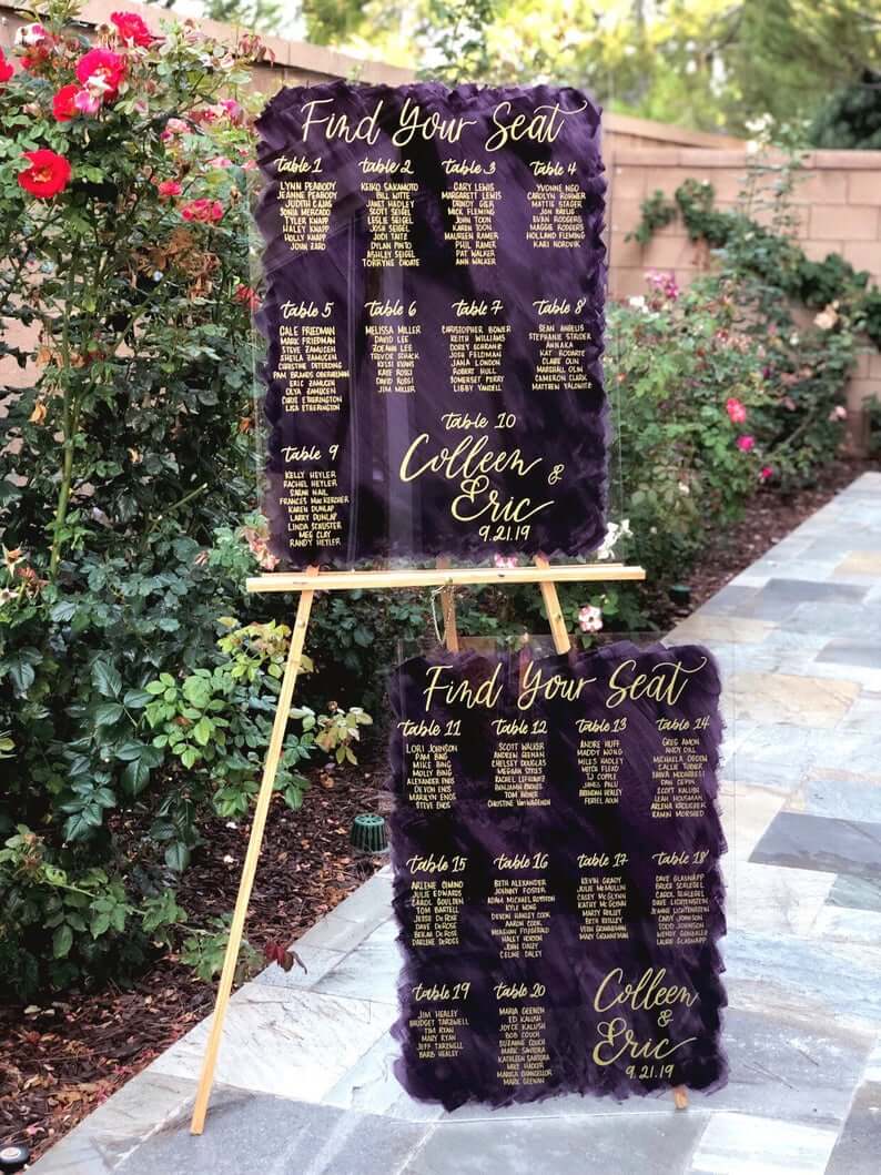 Hand-Lettered Painted Acrylic Wedding Signs? | Emmaline Bride