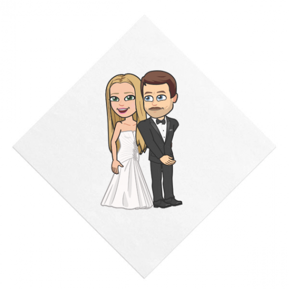 Bitmoji Wedding Napkins, Invites + Tumblers: These Are So Much Fun!