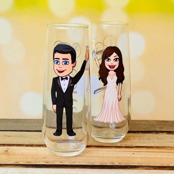 Bitmoji Wedding Napkins, Invites + Tumblers: These Are So Much Fun!
