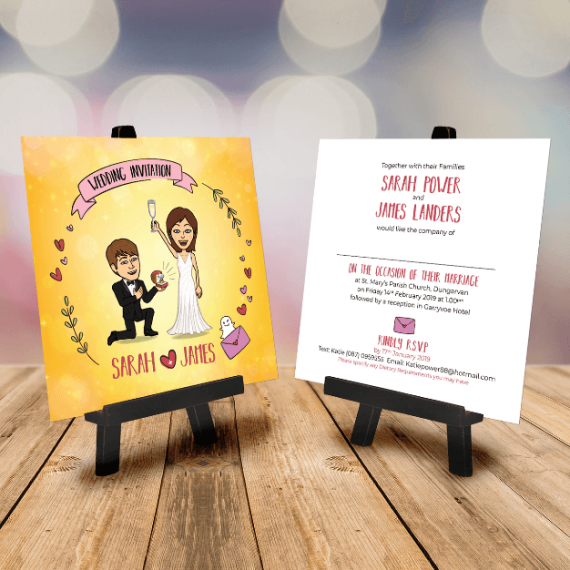 Bitmoji Wedding Napkins, Invites + Tumblers: These Are So Much Fun!