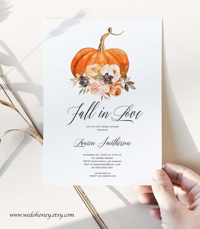 Fall Wedding Invitations with Pumpkins (+ Printable Right Now!)