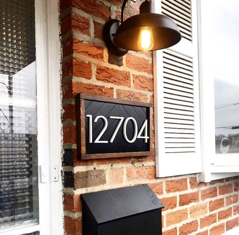 Where to Get Modern House Numbers Signs + Plaques | Emmaline Home