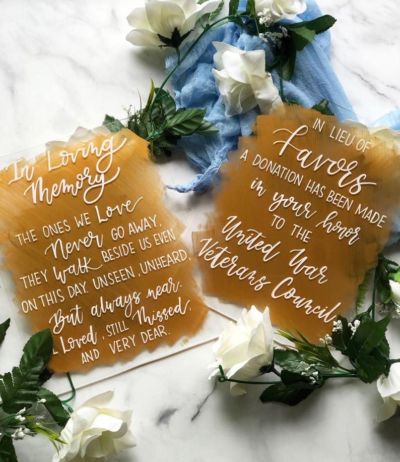 Hand-Lettered Painted Acrylic Wedding Signs? | Emmaline Bride