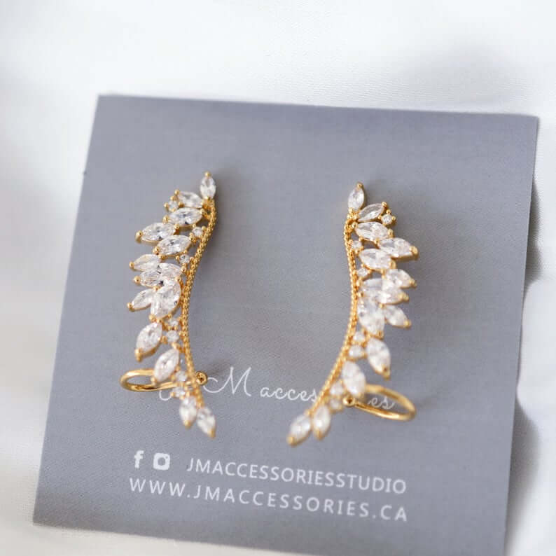 Bridal Ear Cuff Earrings: 10 Rockin' Bridal Statement Earrings for 2021