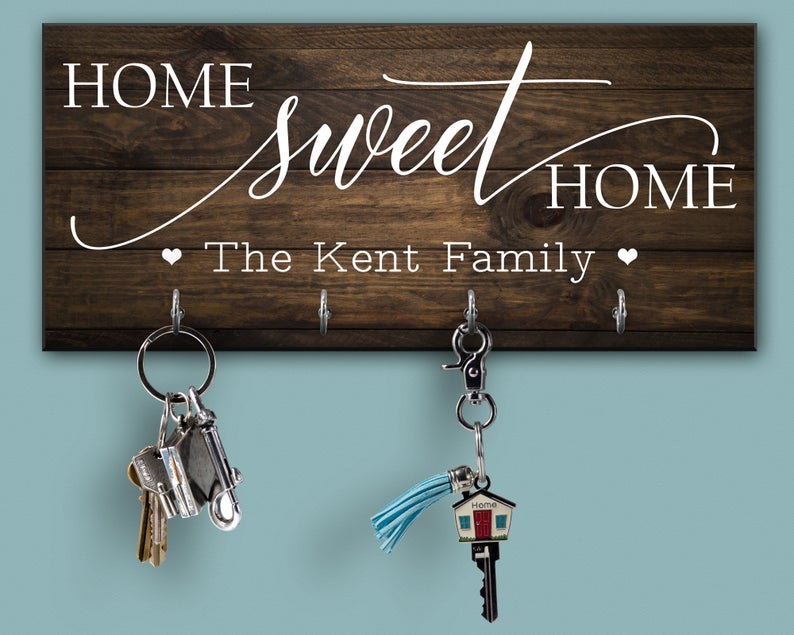 Home Sweet Home Sign + Key Holder | Emmaline Bride
