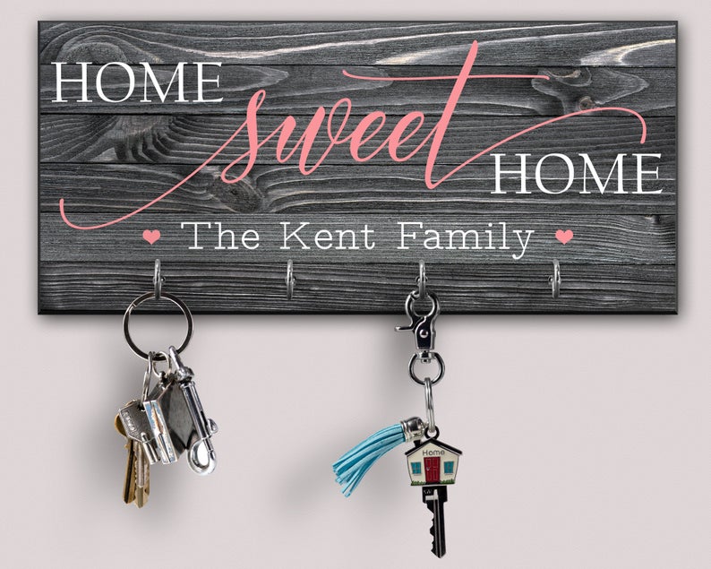 Home Sweet Home Sign + Key Holder | Emmaline Bride