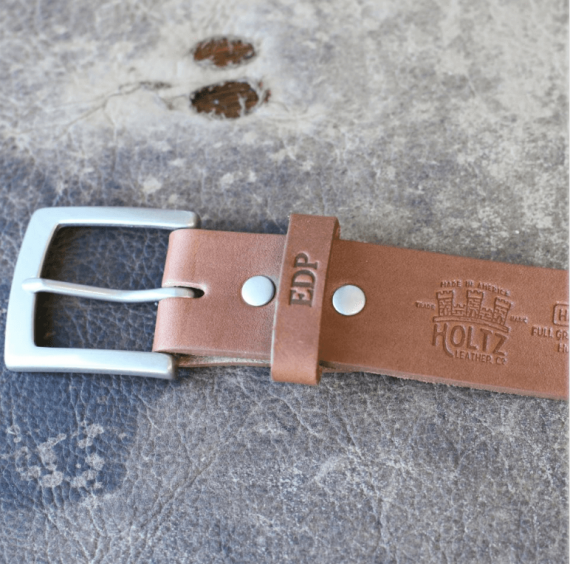 Personalized Belt for Him: Engraved Leather Belt with Name + Message