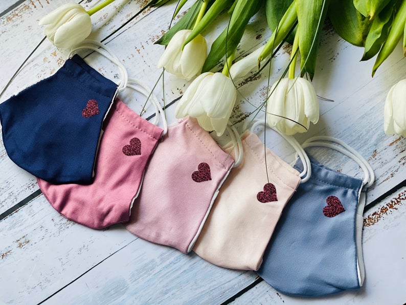 Wedding Party Face Masks for Bridesmaids + Groomsmen to Wear