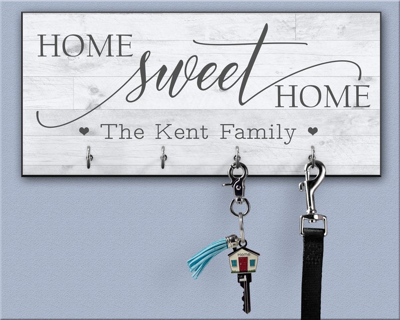 Home Sweet Home Sign + Key Holder | Emmaline Bride
