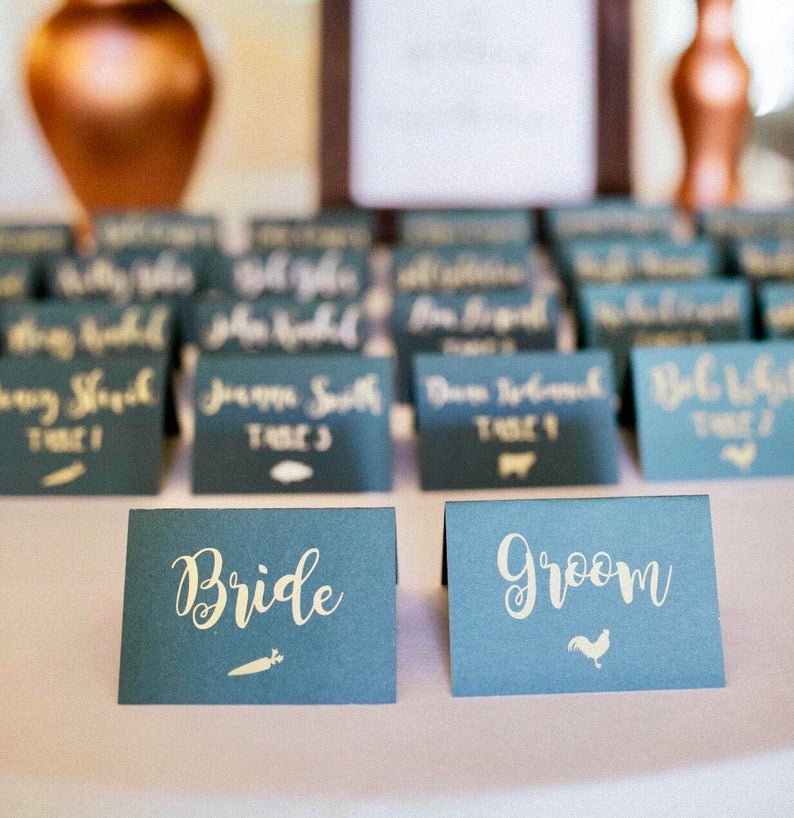 How To: Meal Choice Stickers for Wedding Place Cards | Emmaline Bride