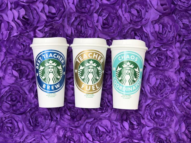 These Coffee Cups Personalized with Names and Lids Make Great Gifts