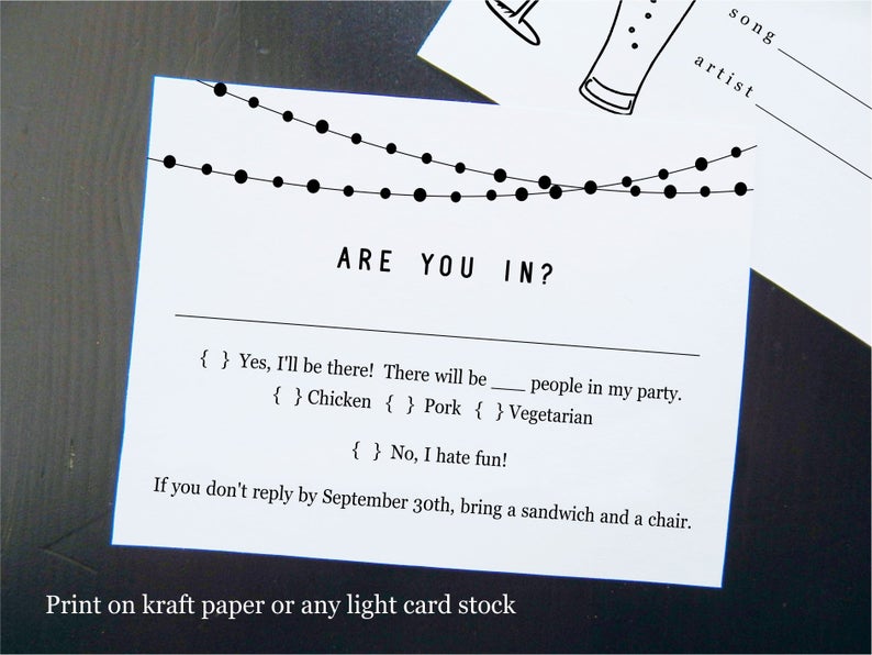 18 Fun RSVP Cards (+ Wording) That Make Responses 100x More Fun