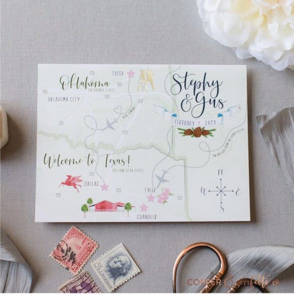 How to Include Maps in Wedding Invitations | Emmaline Bride